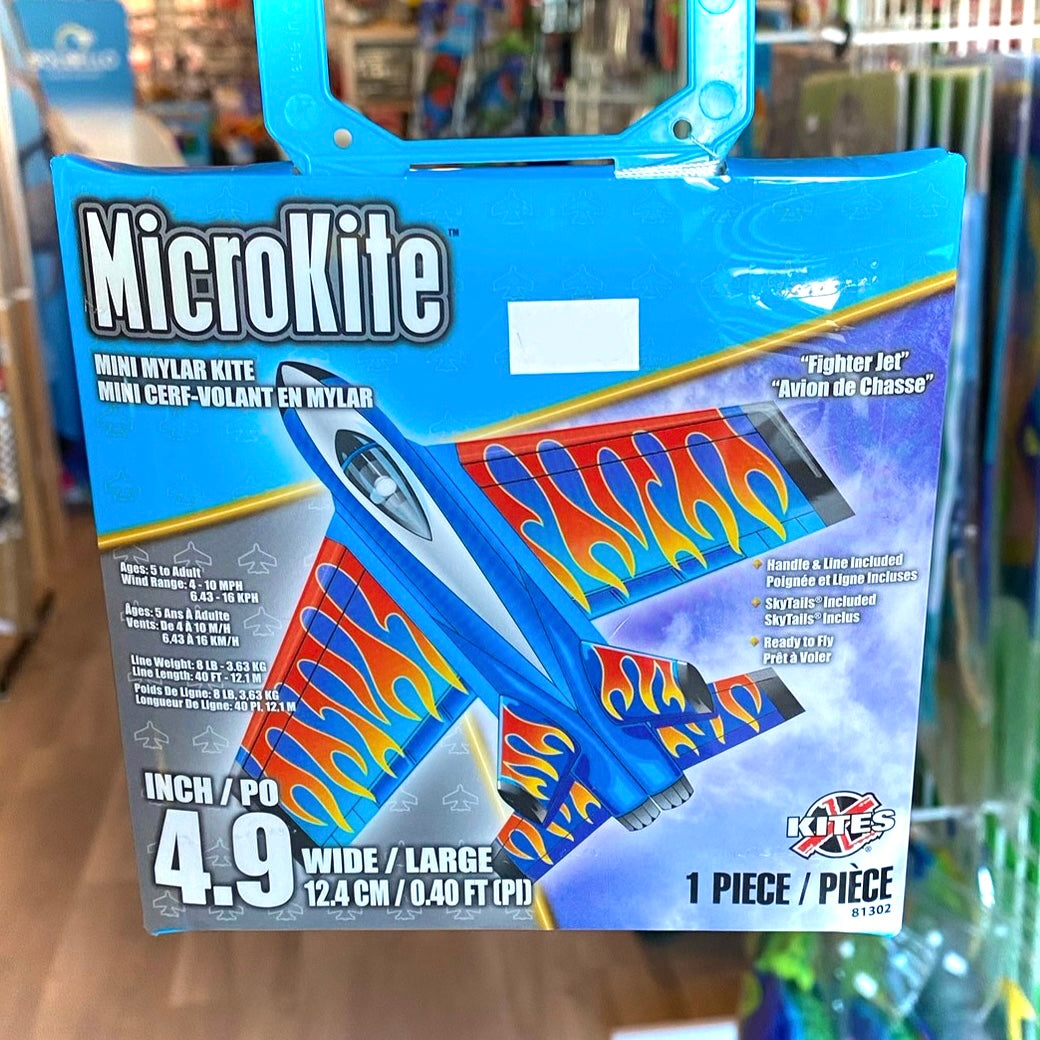 Micro Kite - Fighter Jet (Blue) – Fly It Port A